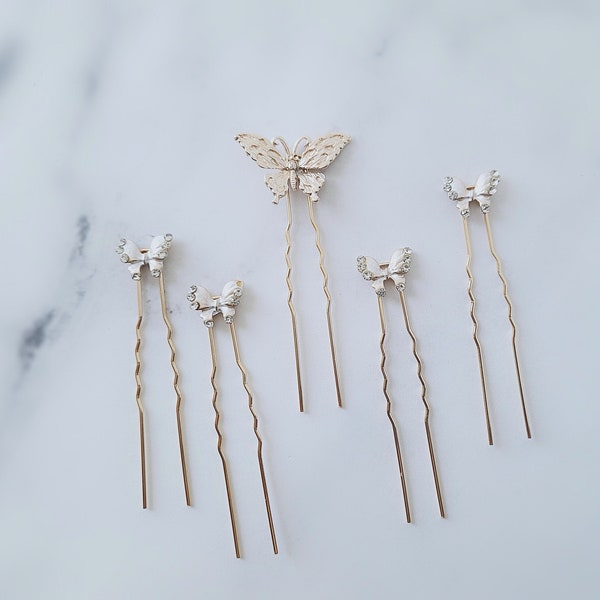 Butterfly Hair Pins - Etsy