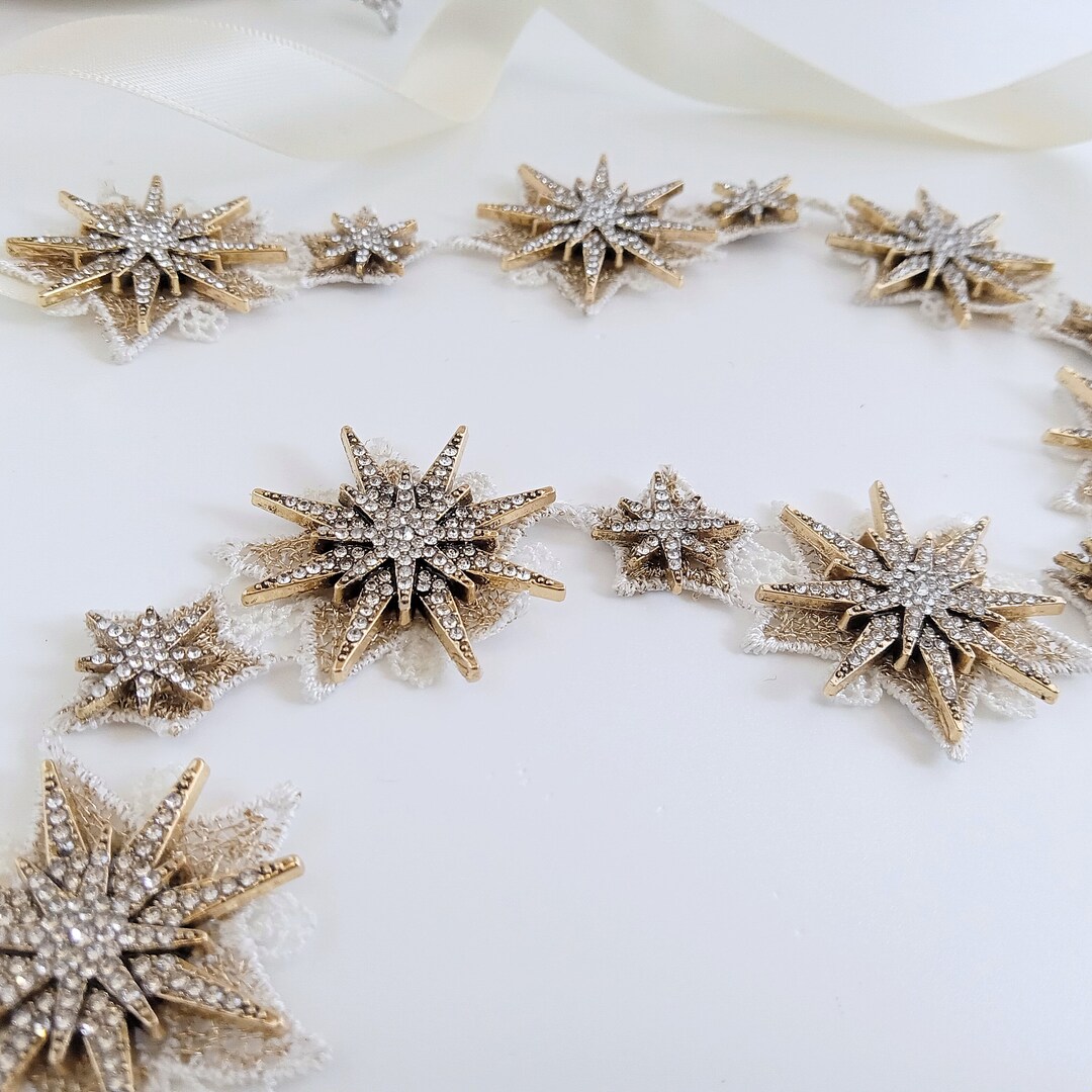 Celestial Stars Dress Sash, Wedding Belt, Cosmic Crystal Bridal Sashes ...