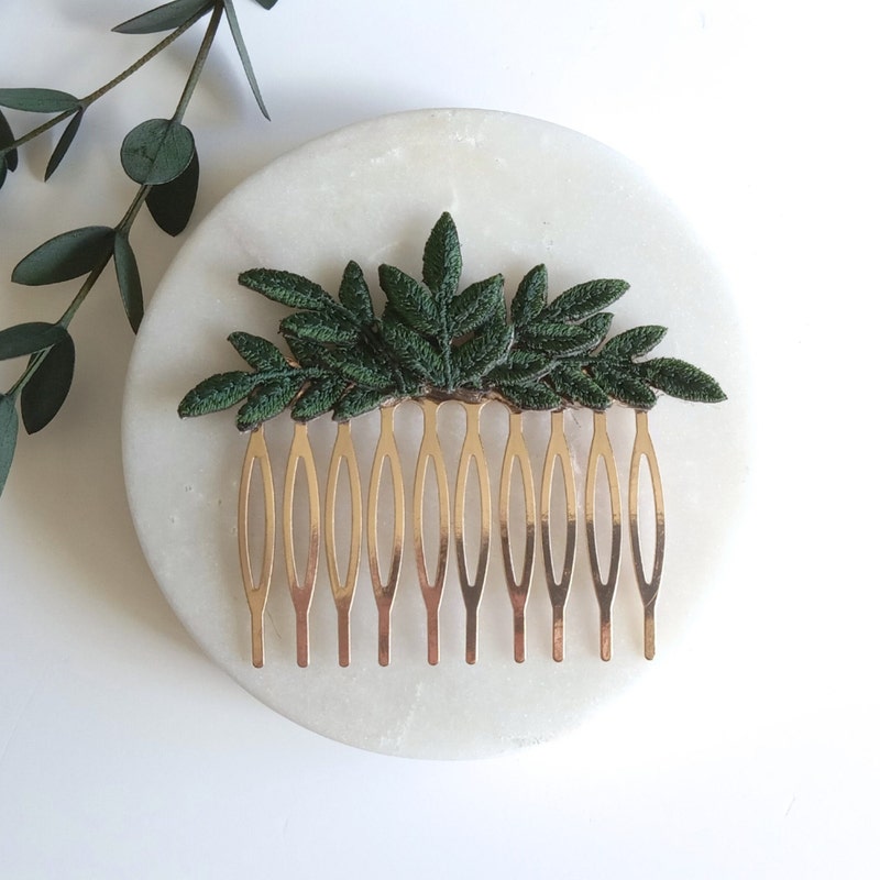 Green Leaves Hair Clip - Etsy