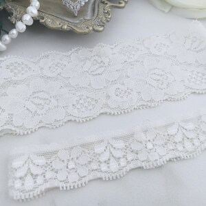 Wedding Garters Plain Elastic Stretch Lace Garter Set Ivory - Etsy