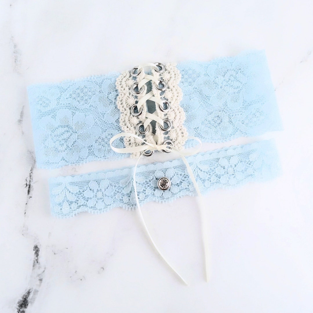 Light Blue Wedding Garters, Garters for Wedding, Garter With Toss ...