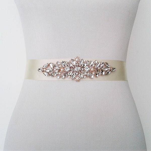 Rhinestone Wedding Belt - Etsy