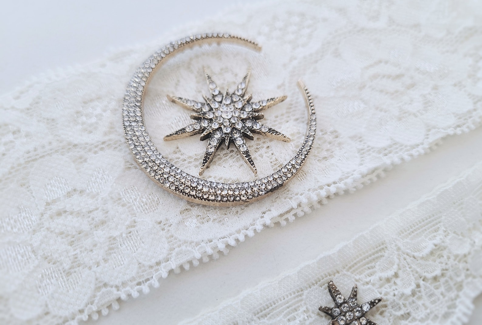 Stars and Moon Wedding Garter Set Celestial Garters Garters - Etsy