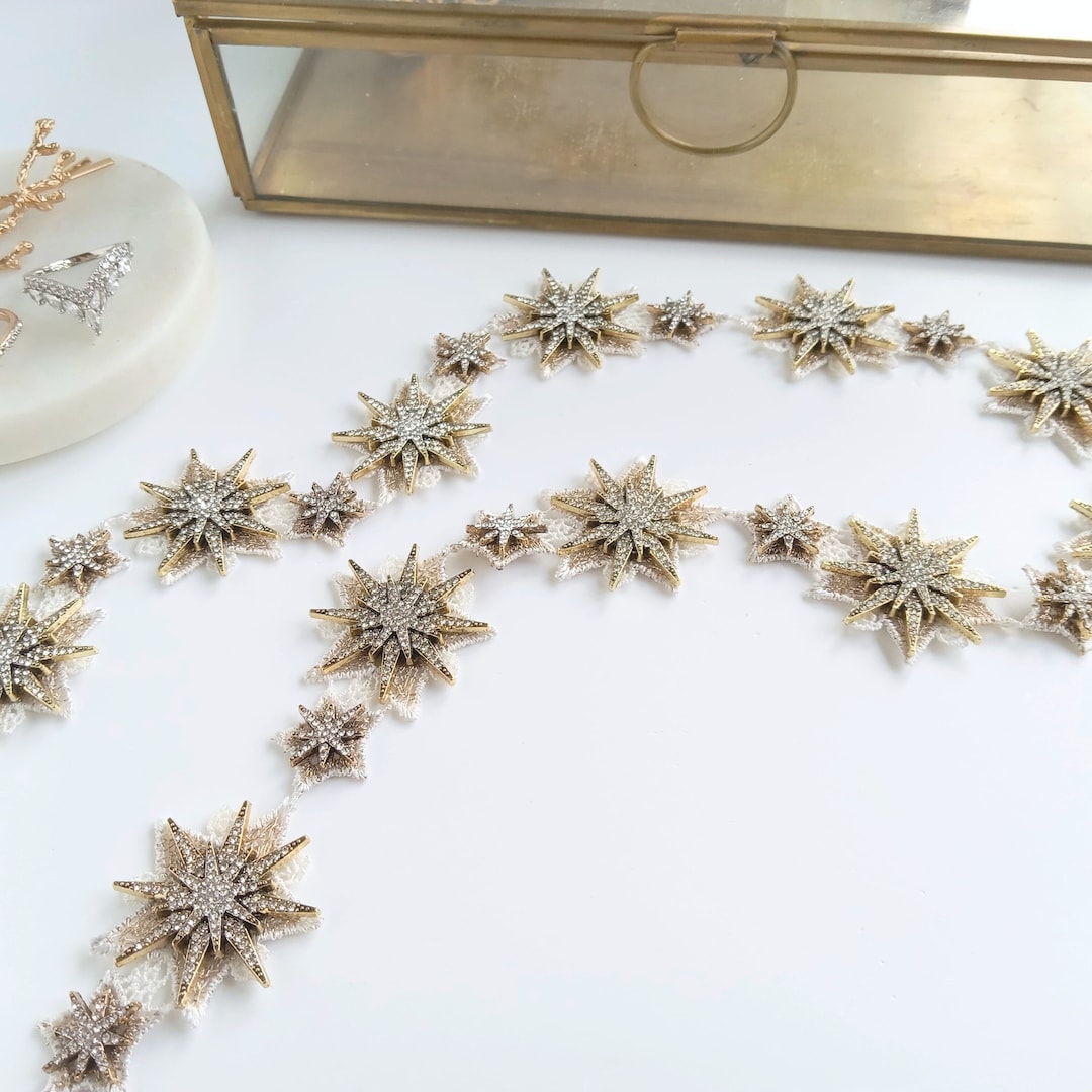 Celestial Stars Dress Sash, Wedding Belt, Cosmic Crystal Bridal Sashes ...