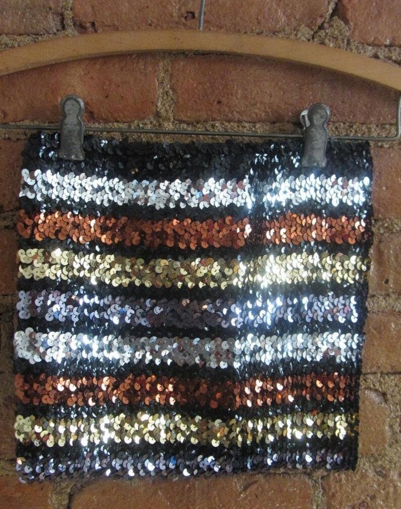 1970s Metallic Sequin Disco Tube Top 70's Disco Glam - Etsy