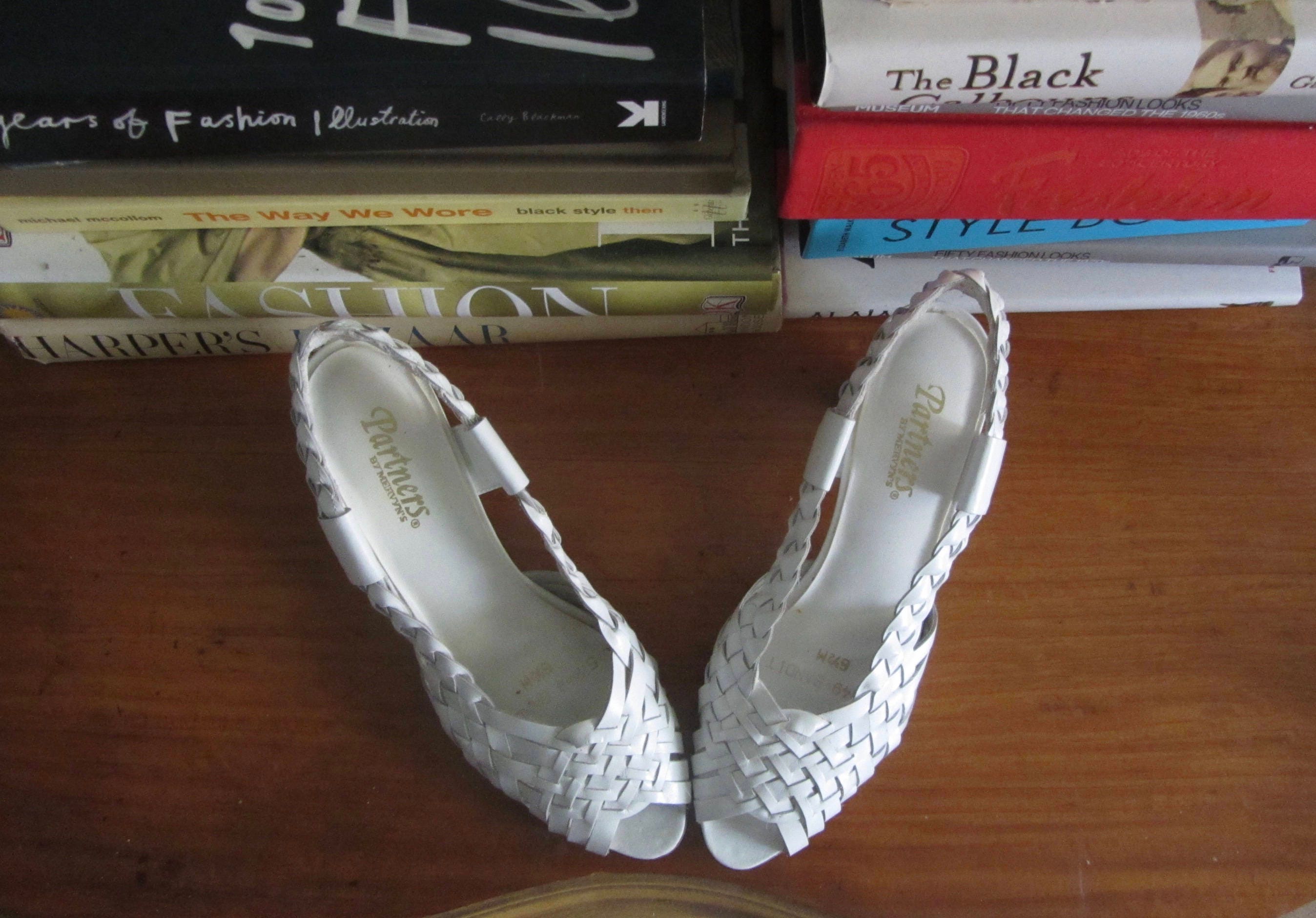 1980s Braided Leather Sandals | 80's Summer Slingback - Etsy