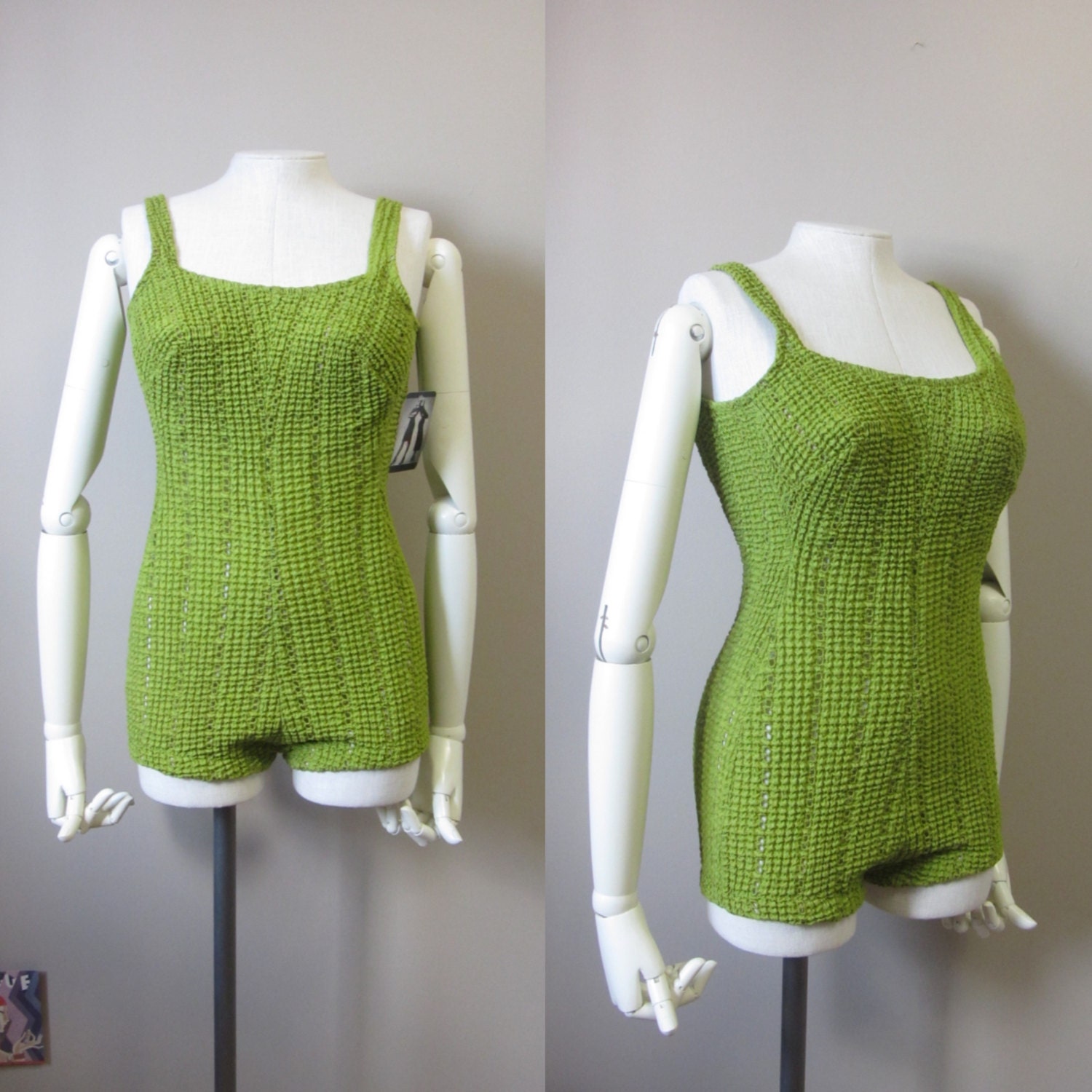 1960s Peter Pan by Oleg Cassini Green Bathing Suit 60's - Etsy