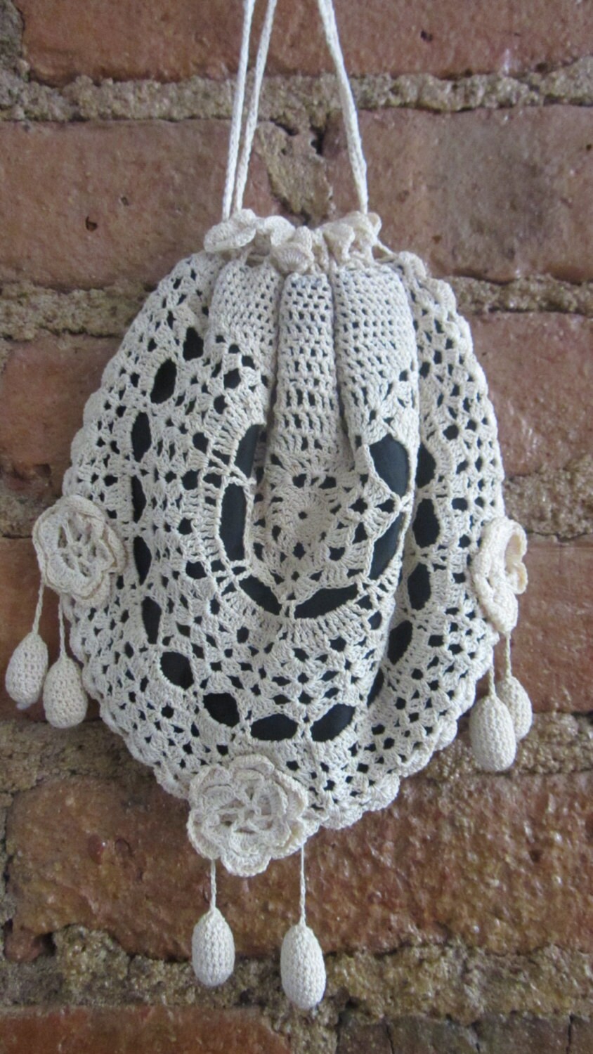 1910s Edwardian Crochet Acorn Reticule • Cora - Etsy