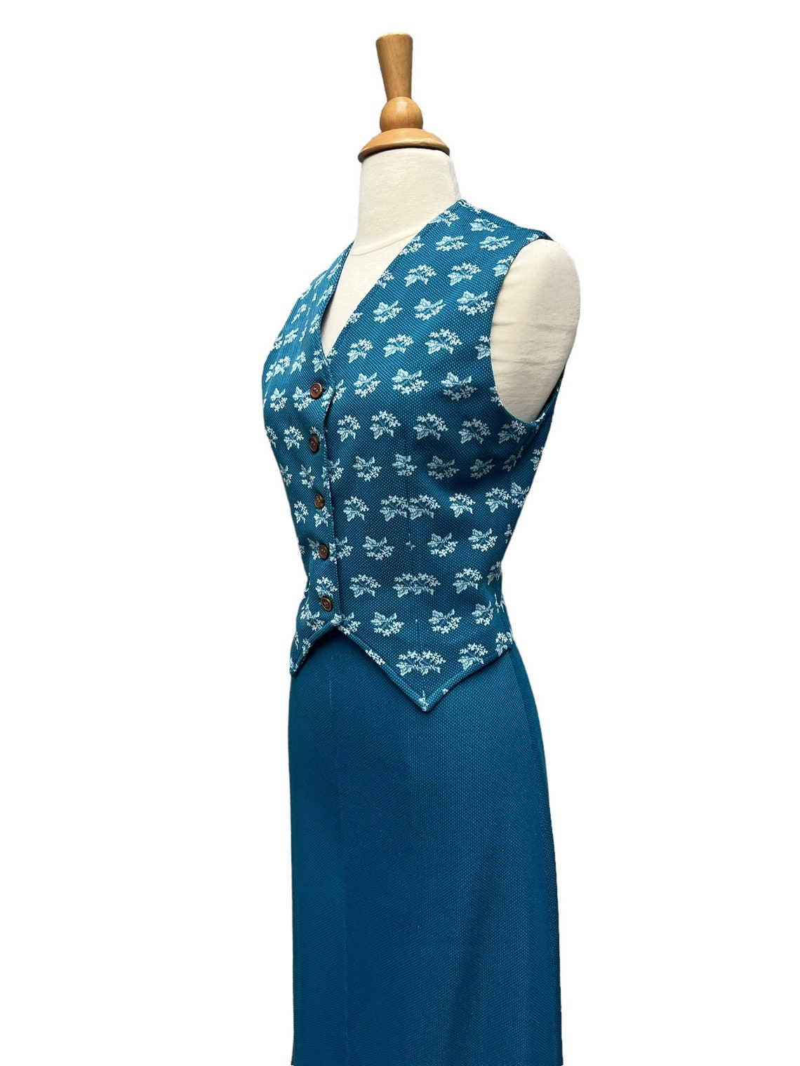 1970s 2pc Vest & Maxi Skirt Set | 70's Retro Groovy Mod - Etsy