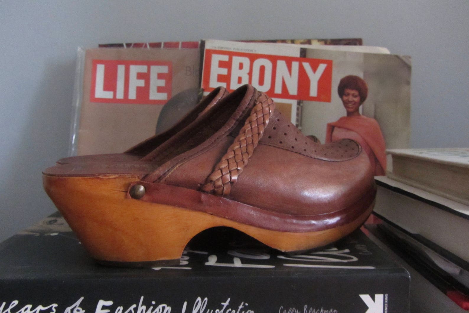 1970s Brown Leather Clogs | 70's Boho Hippie - Etsy