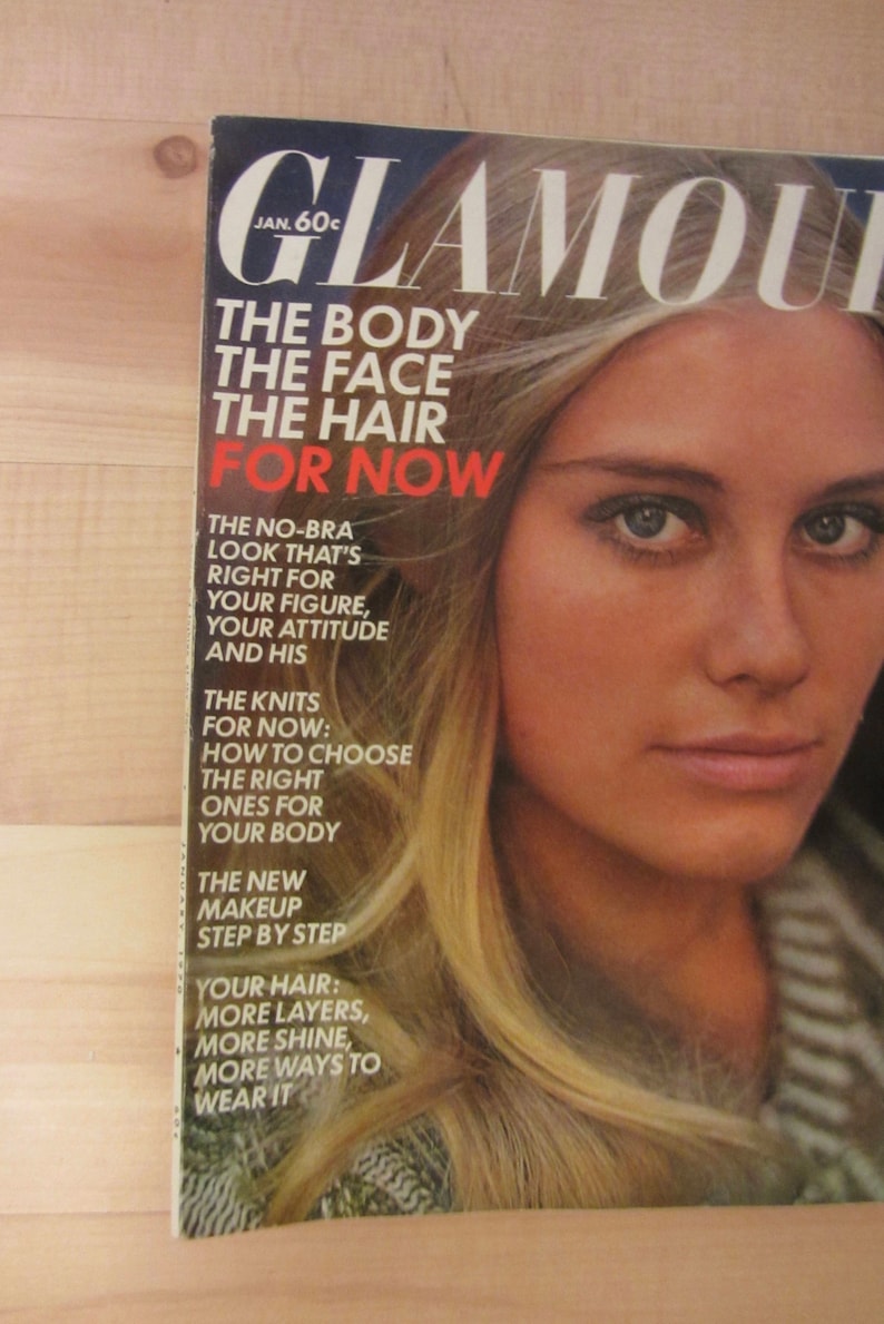 Vintage Glamour Magazine : January 1970, Cover Girl Cybil Shepherd - Etsy