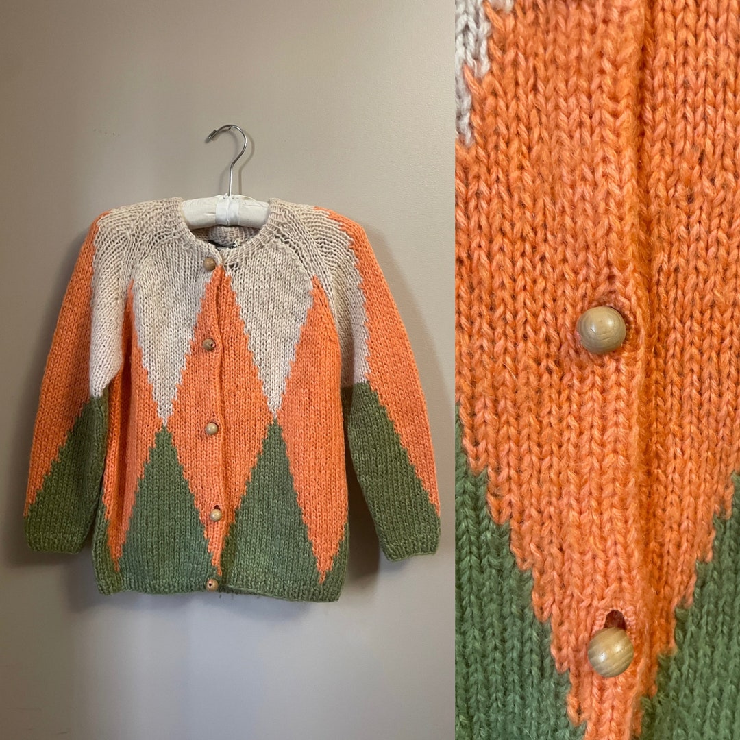 1960s Mid Century Italian Wool Cardigan - Etsy