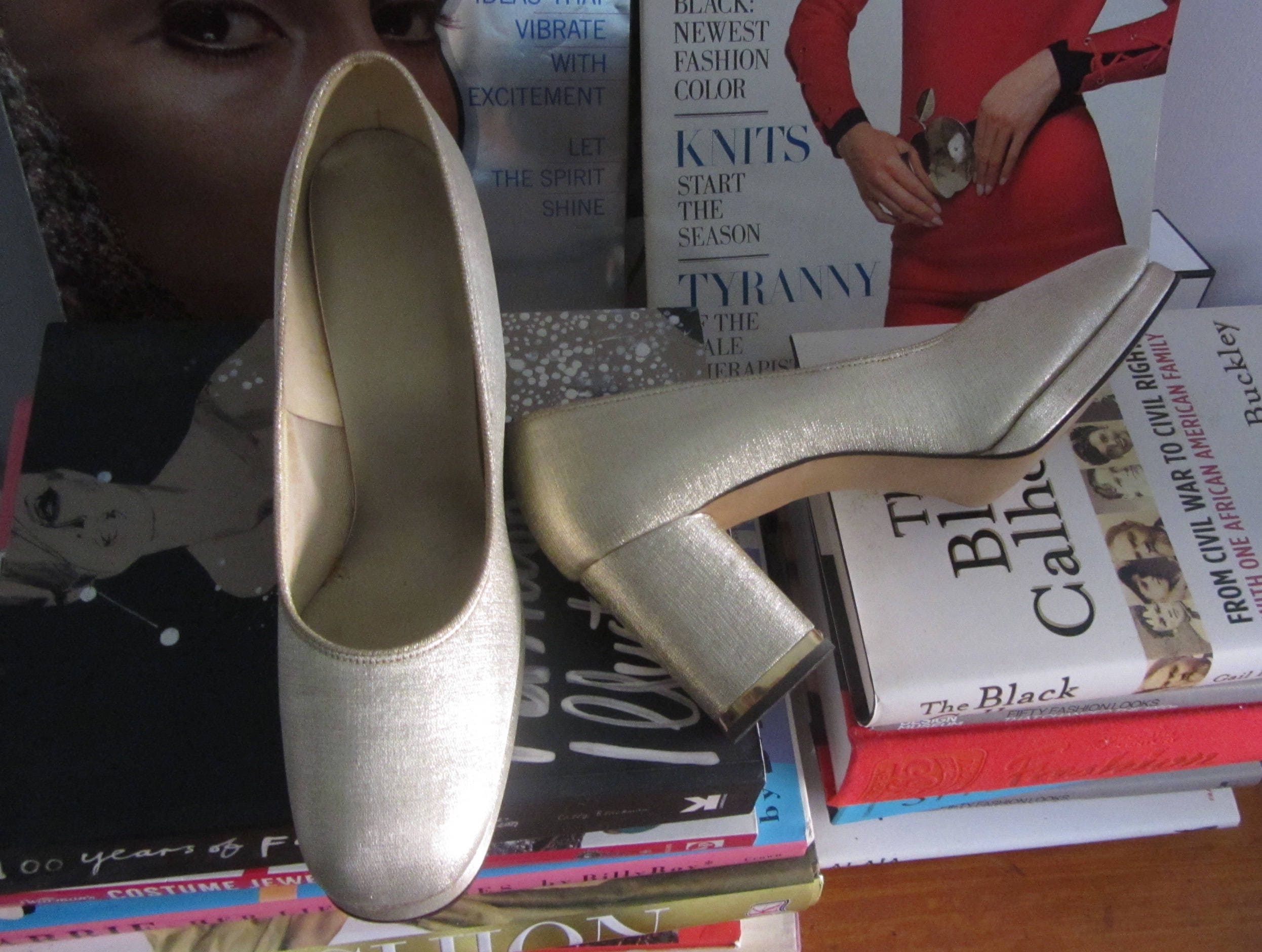 1960s Gold Platform Heels 60's Mod Metallic Heels - Etsy