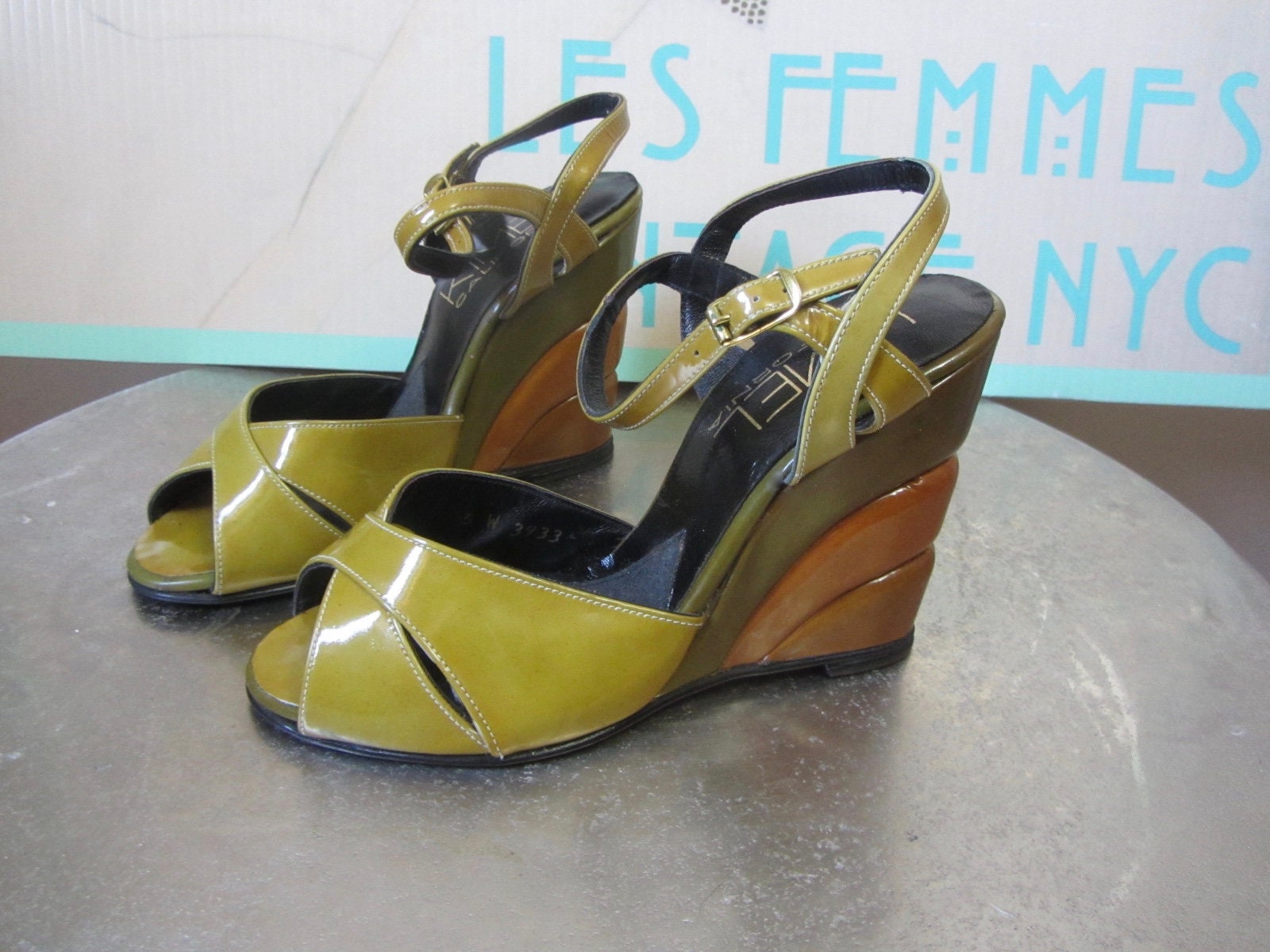 1960s Kimel of California Sandals 60s Old Hollywood Wedge - Etsy