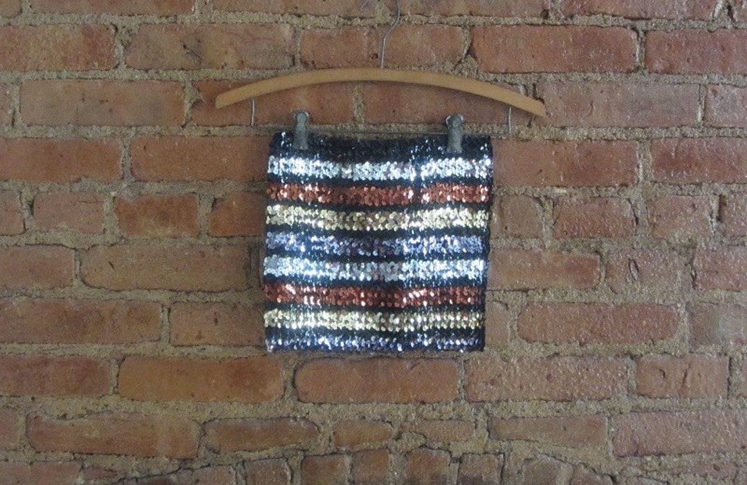 1970s Metallic Sequin Disco Tube Top | 70's Disco Glam Rock Studio 54 ...