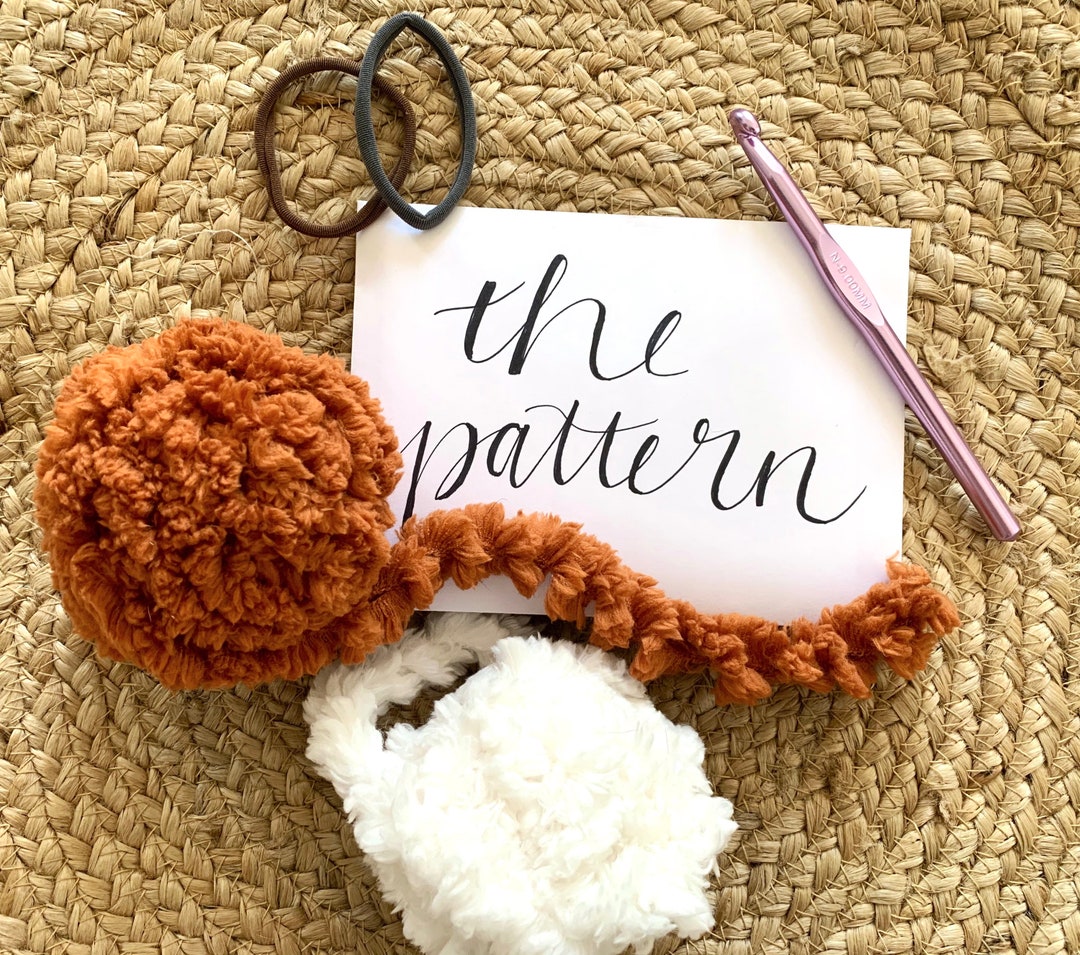 DIY Fluffy Scrunchie Kit, Crochet Hair Accessory, Do It Yourself Hair ...