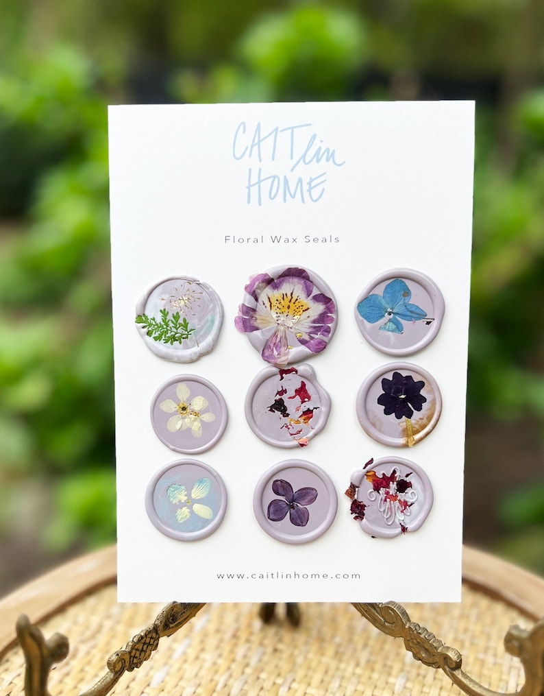 Mixed Lilac Wax Flower Seal Set, Wedding Invitation Wax Seal, Flower ...