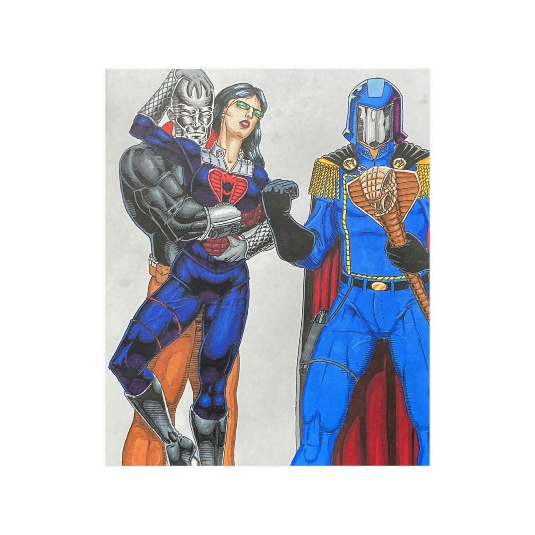 Cobra Commander, Destro and Baroness Original Art 9x11 Satin Posters ...