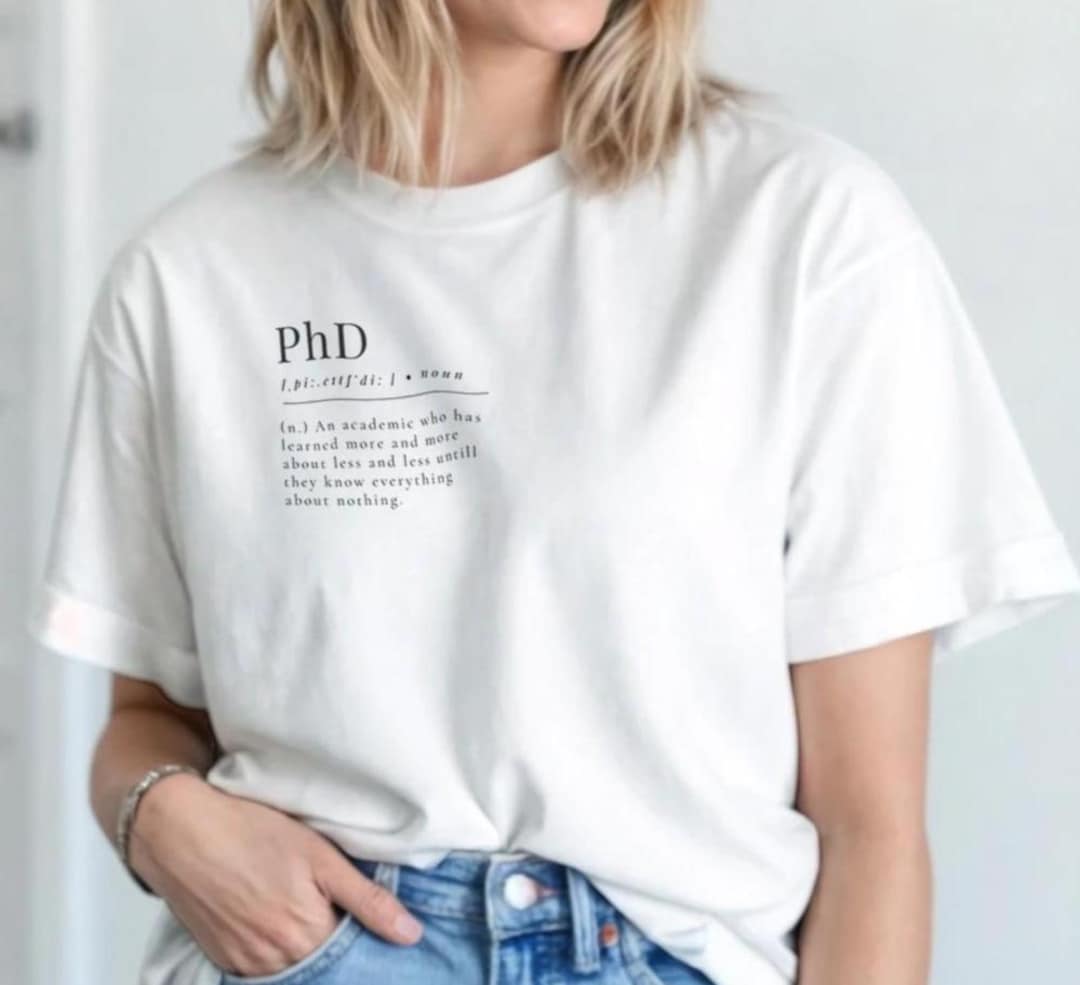 Phd Definition T-shirt || Minimalist Gift for Phd Students ...