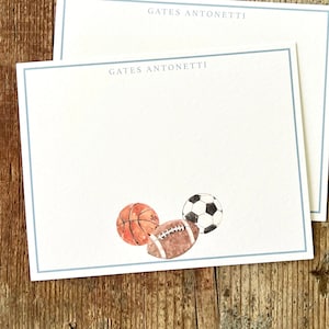 Sports Notecards for Children - Football Basketball and Soccer Fan for ...