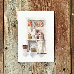 Watercolor Kitchen - Etsy