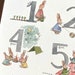 Nursery Art - Bunny Number Chart 8x10, 11x14 or 11x17 Boy or Girl ...