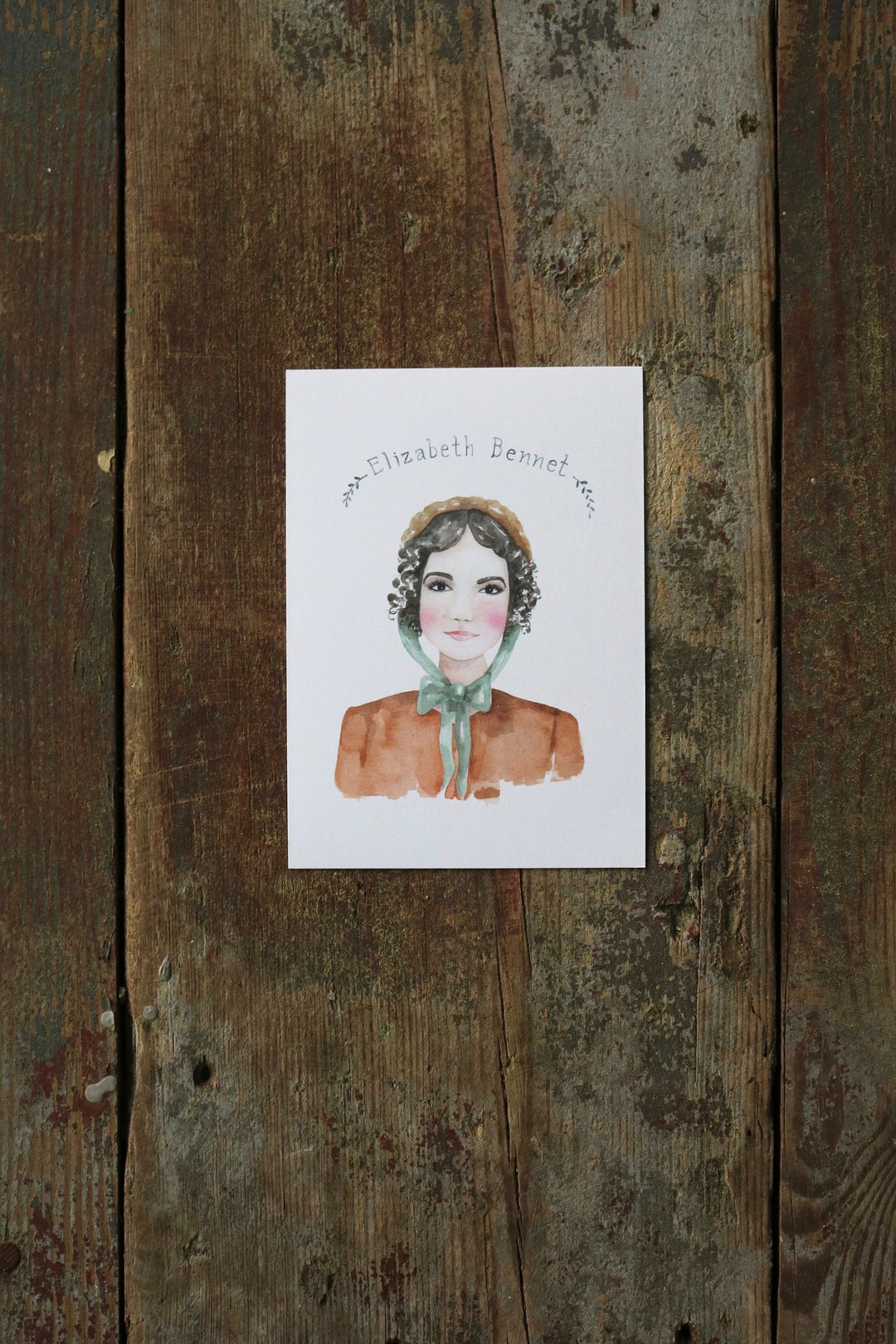 Elizabeth Bennet - Lizzy Bennet - Jane Austen Watercolor Literary Girls ...