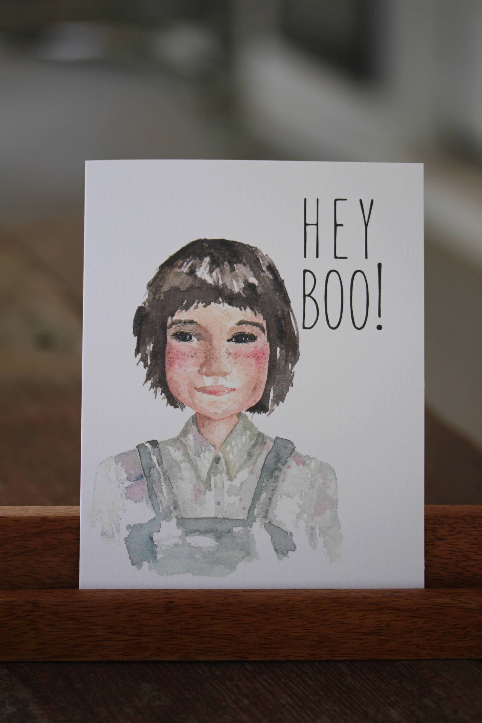 Scout Finch Hey Boo Card - to Kill a Mockingbird Greeting Card - Scout ...