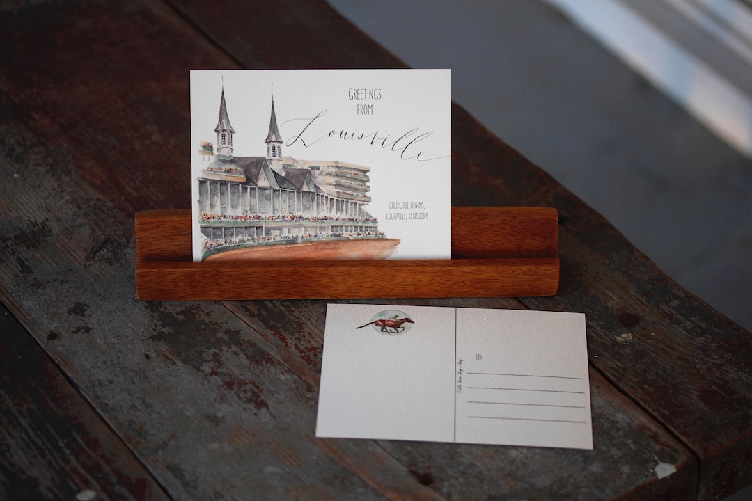 Kentucky Derby Postcard: Watercolor Churchill Downs Art - Etsy