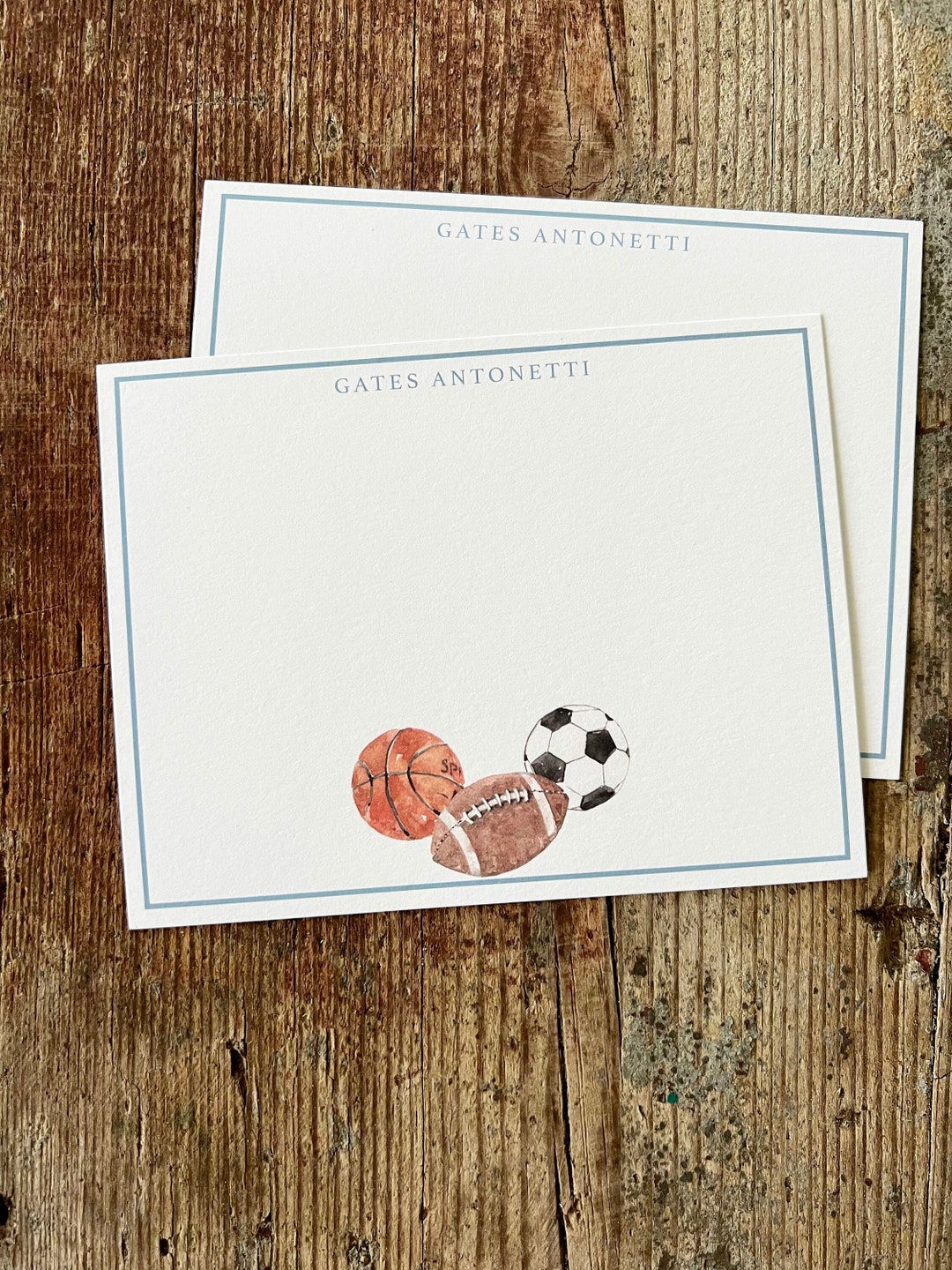 Sports Notecards for Children - Football Basketball and Soccer Fan for ...