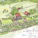 Custom Watercolor Wedding Venue Map: Aerial Farm Illustration - Etsy