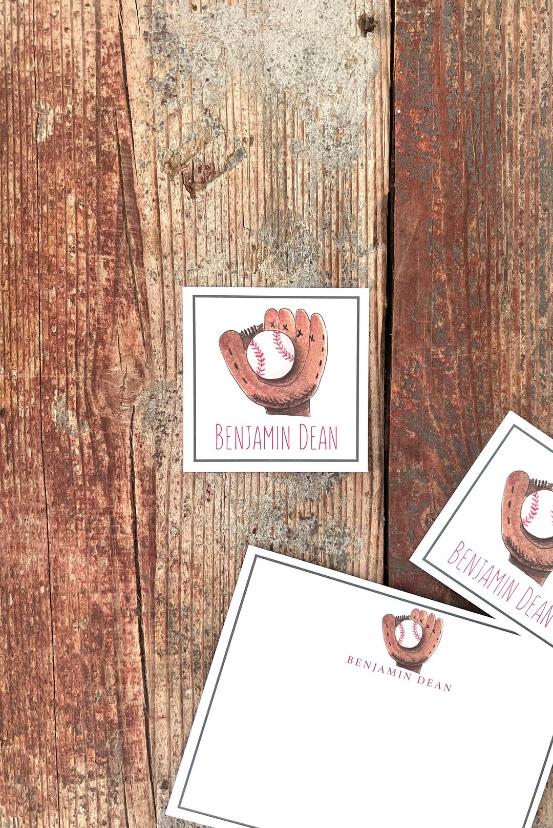 Baseball Calling Cards for Children - Baseball and Glove - Little Boy ...