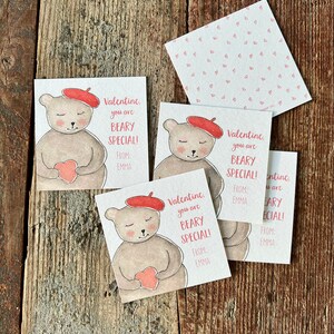 Valentines - Bear - "you Are Beary Special" Valentine Card - Girl ...
