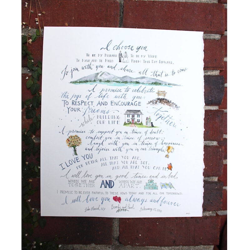 Wedding Vow Art - Etsy