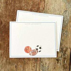 Sports Notecards for Children - Football Basketball and Soccer Fan for ...