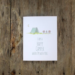 I am a Happy Camper When I'm with you Greeting Card | Etsy
