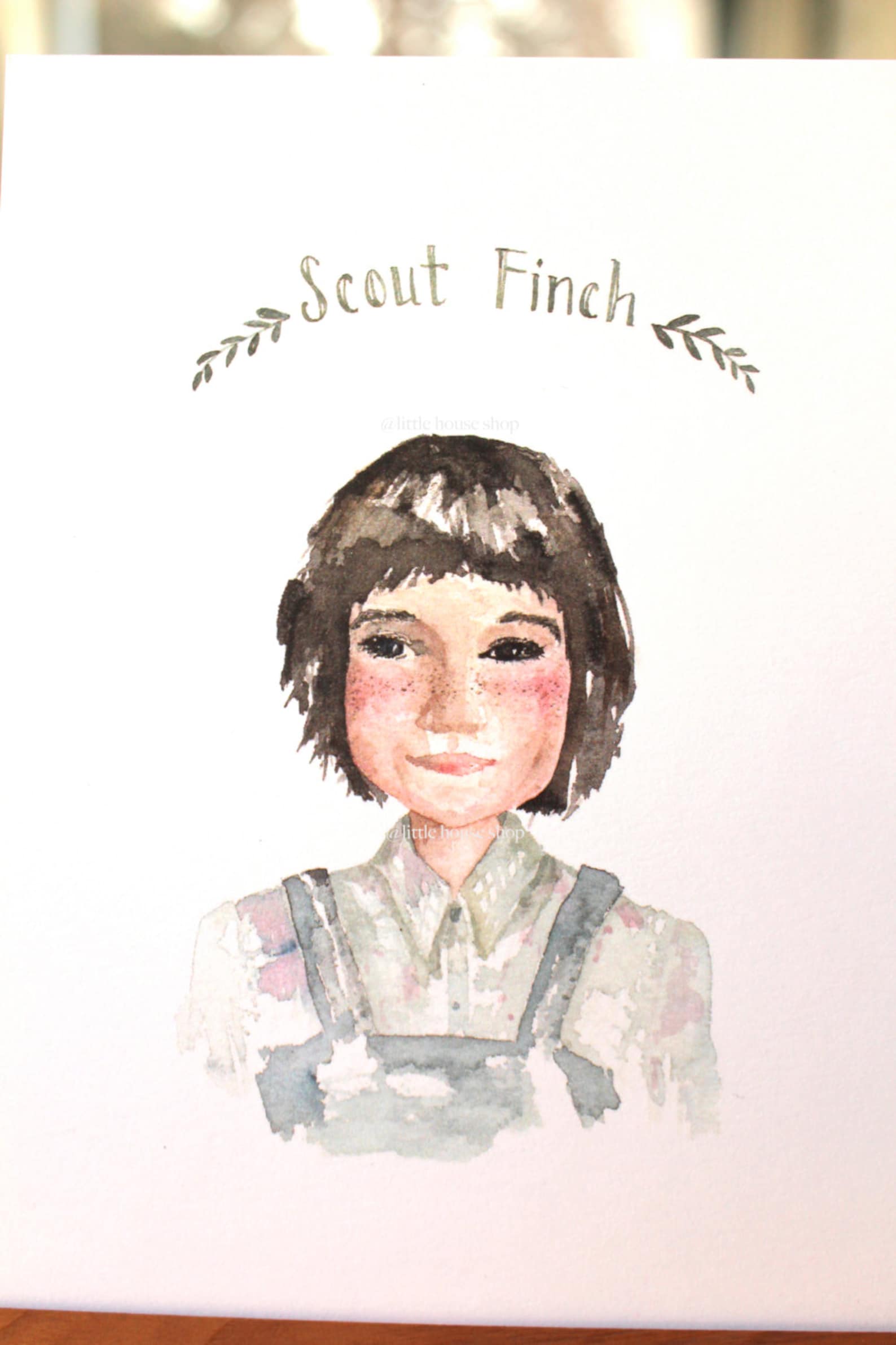 Scout Finch to Kill A Mockingbird Watercolor Literary - Etsy