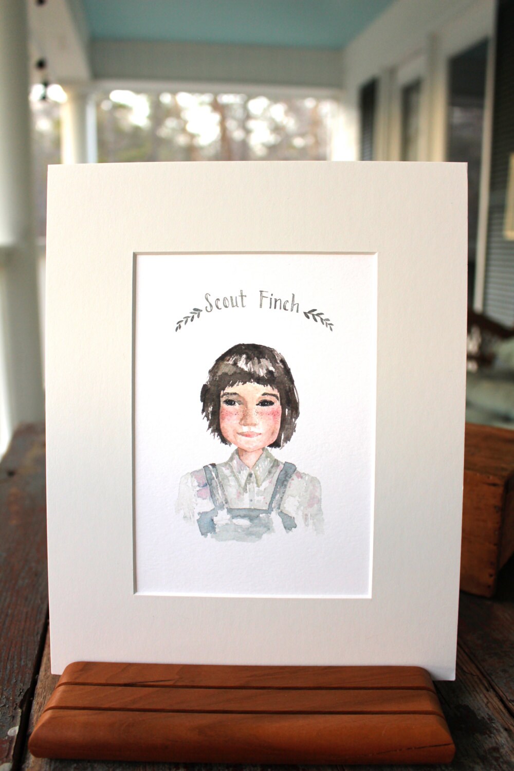 Scout Finch Watercolor Print: Literary Girl Nursery Decor (5x7) - Etsy