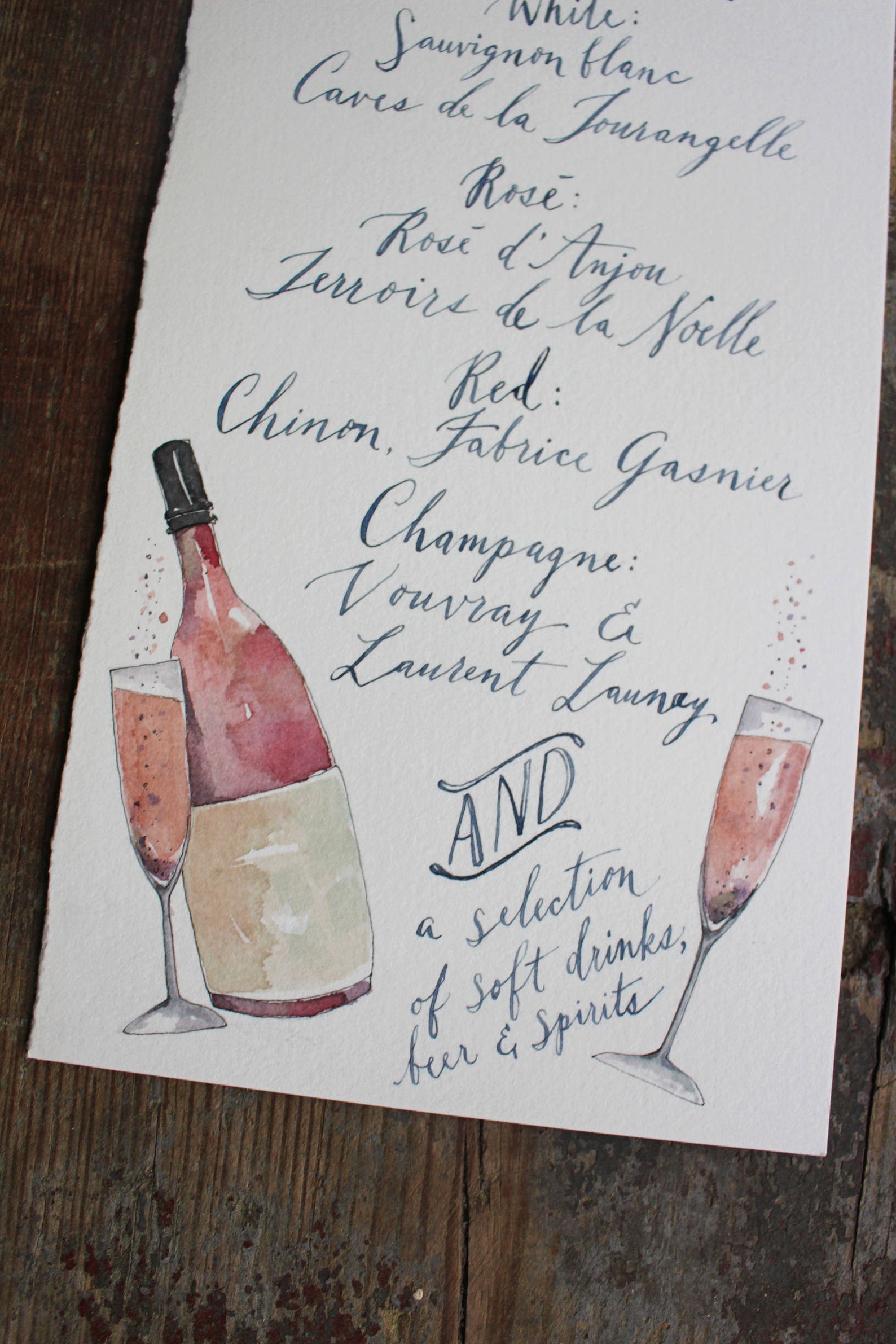 Made to Order Custom Menu Watercolor Illustration | Etsy