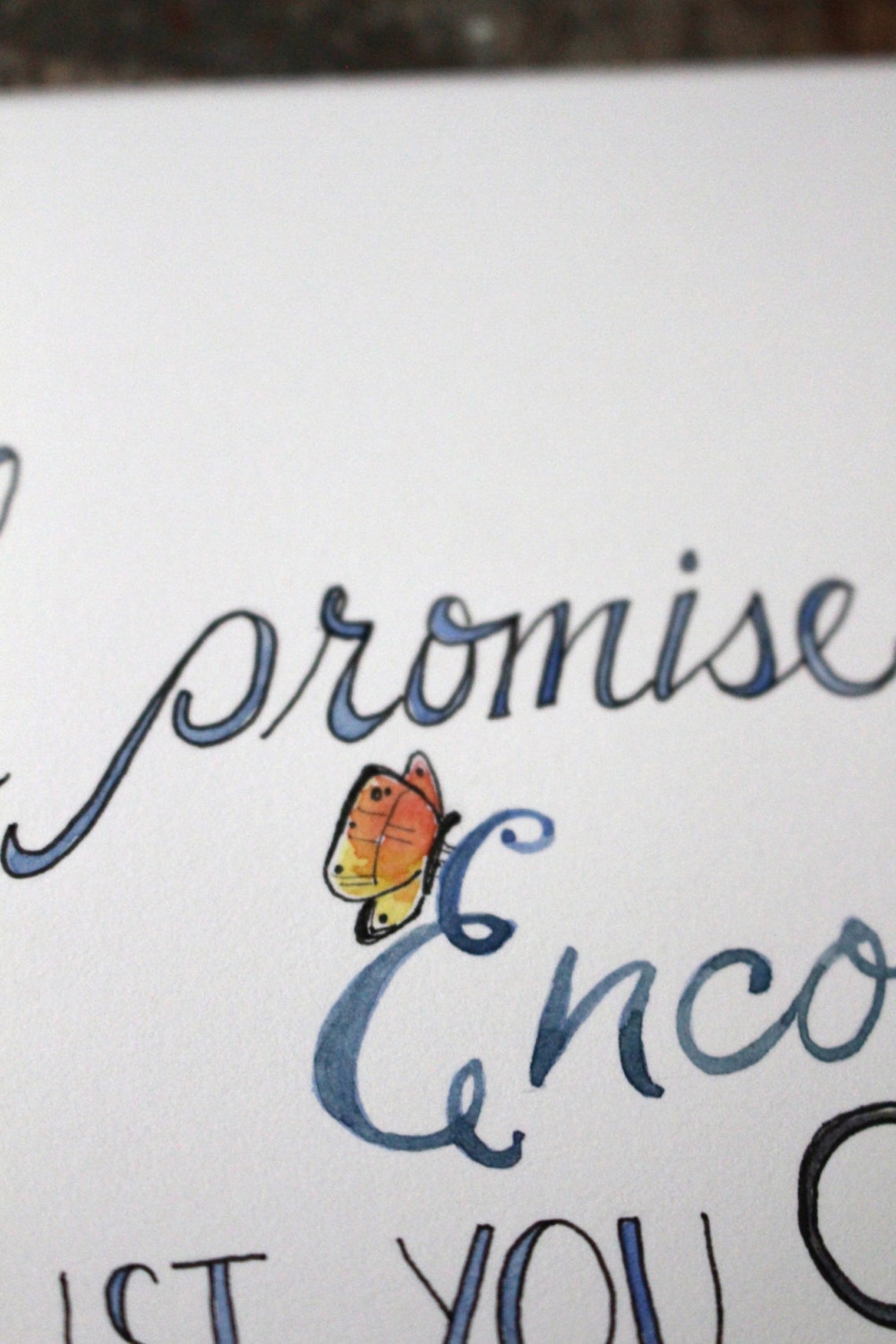 Vow Art Wedding Vow Art Watercolor Vows Ink and - Etsy