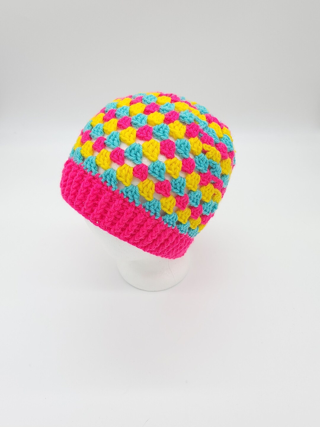 Bright Colored Handmade Crochet Beanie Hat - Etsy
