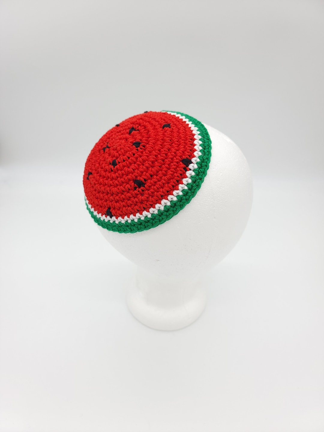 Handmade Watermelon Kippah – Cotton Yarmulke, Palestinian Solidarity - Etsy