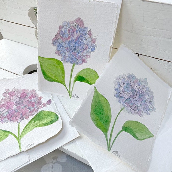Hydrangea Postcard - Etsy