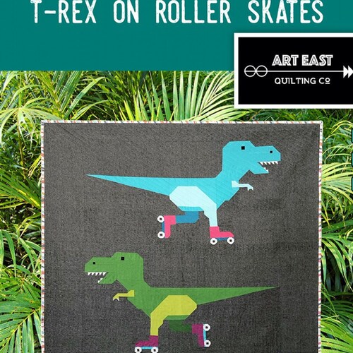 Dinorama Trex Quilt Pattern by Art East Quilt Co. T-rex on - Etsy
