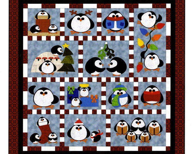 Penguin Cheer, Quilt Pattern by Sindy Rodenmayer of Fat Cat Patterns - Etsy