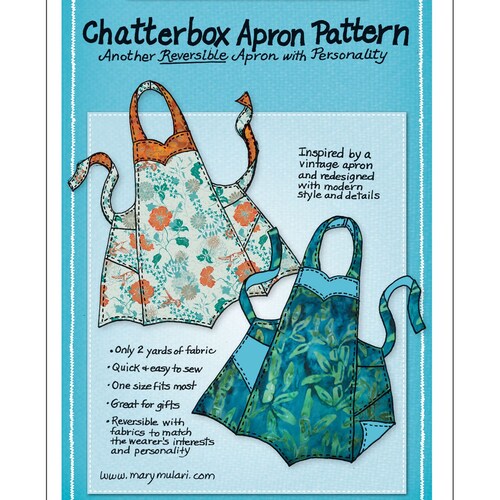 Chatterbox Apron Pattern Reversible Apron Pattern by Mary - Etsy