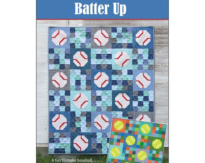 Batter up Quilt Pattern by Allison Harris of Cluck Cluck Sew, Baseball ...
