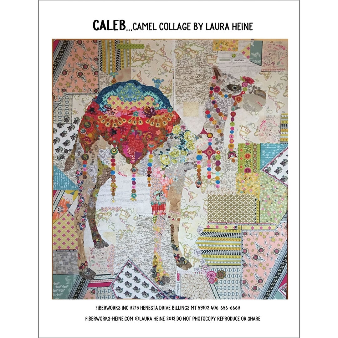 Caleb… Camel, Collage Quilt Pattern by Laura Heine of Fiberworks - Etsy