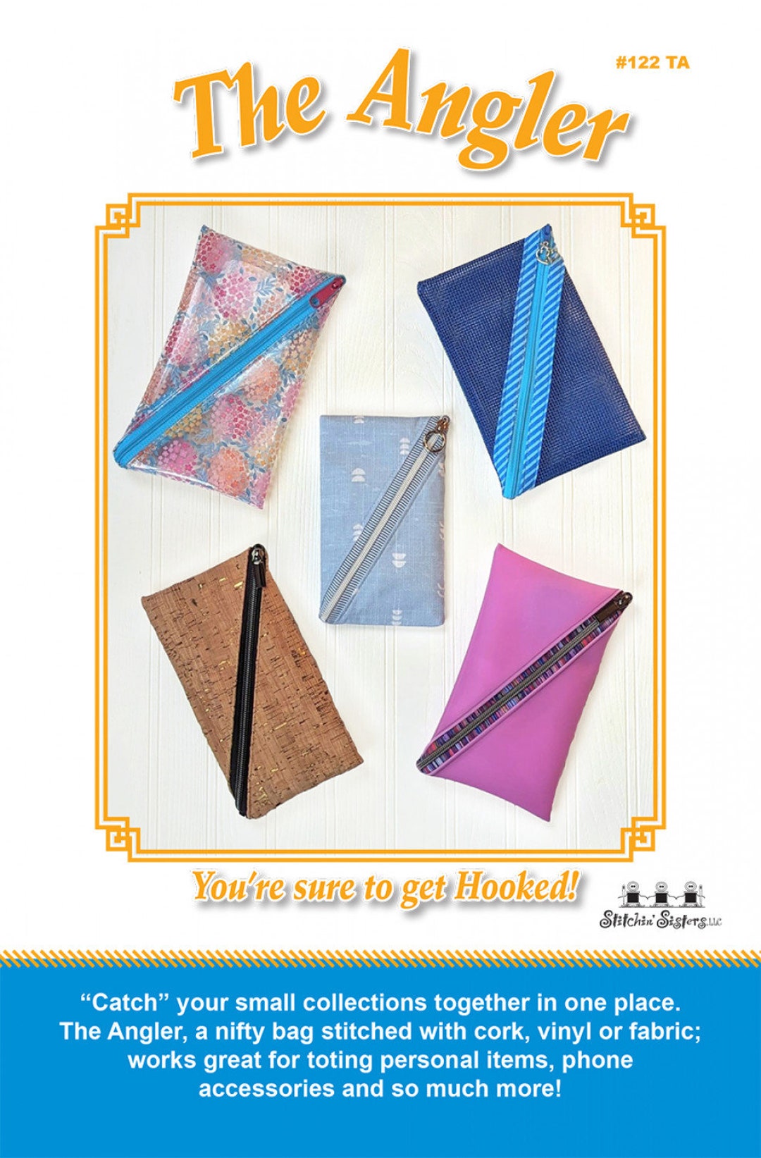 The Angler Pattern, From Stitchn' Sisters, Pouch Pattern - Etsy