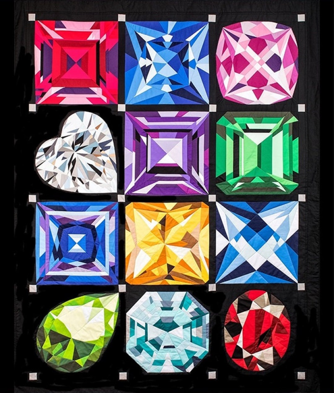 Birthstone Series Quilt Patterns, Individual or Complete Set, by MJ ...